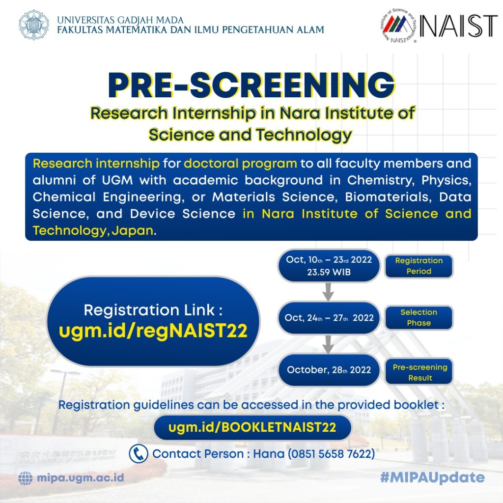 [OPEN REGISTRATION RESEARCH INTERNSHIP IN NARA INSTITUTE OF SCIENCE AND ...